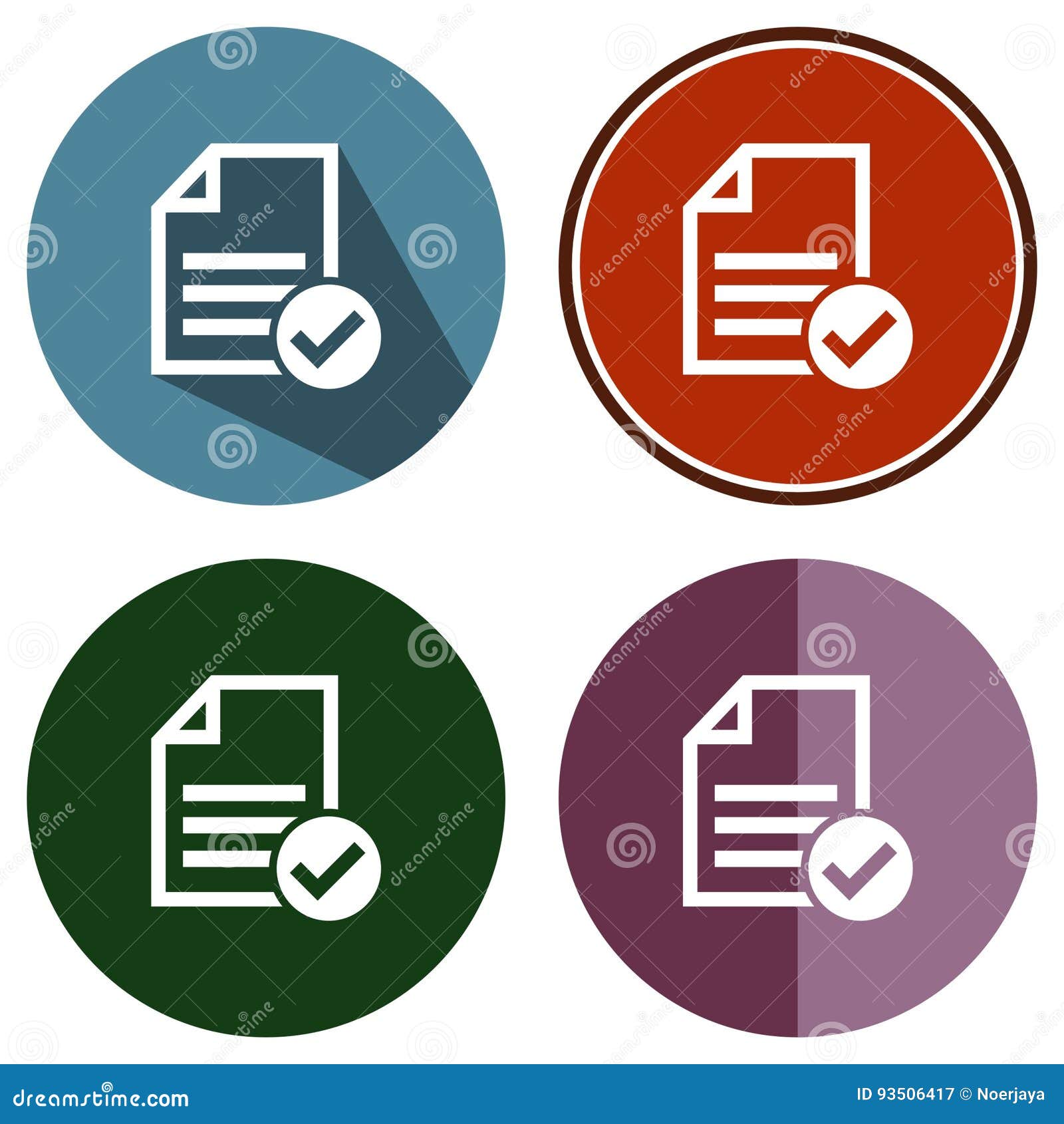 Icons flat accept file stock vector. Illustration of icons - 93506417