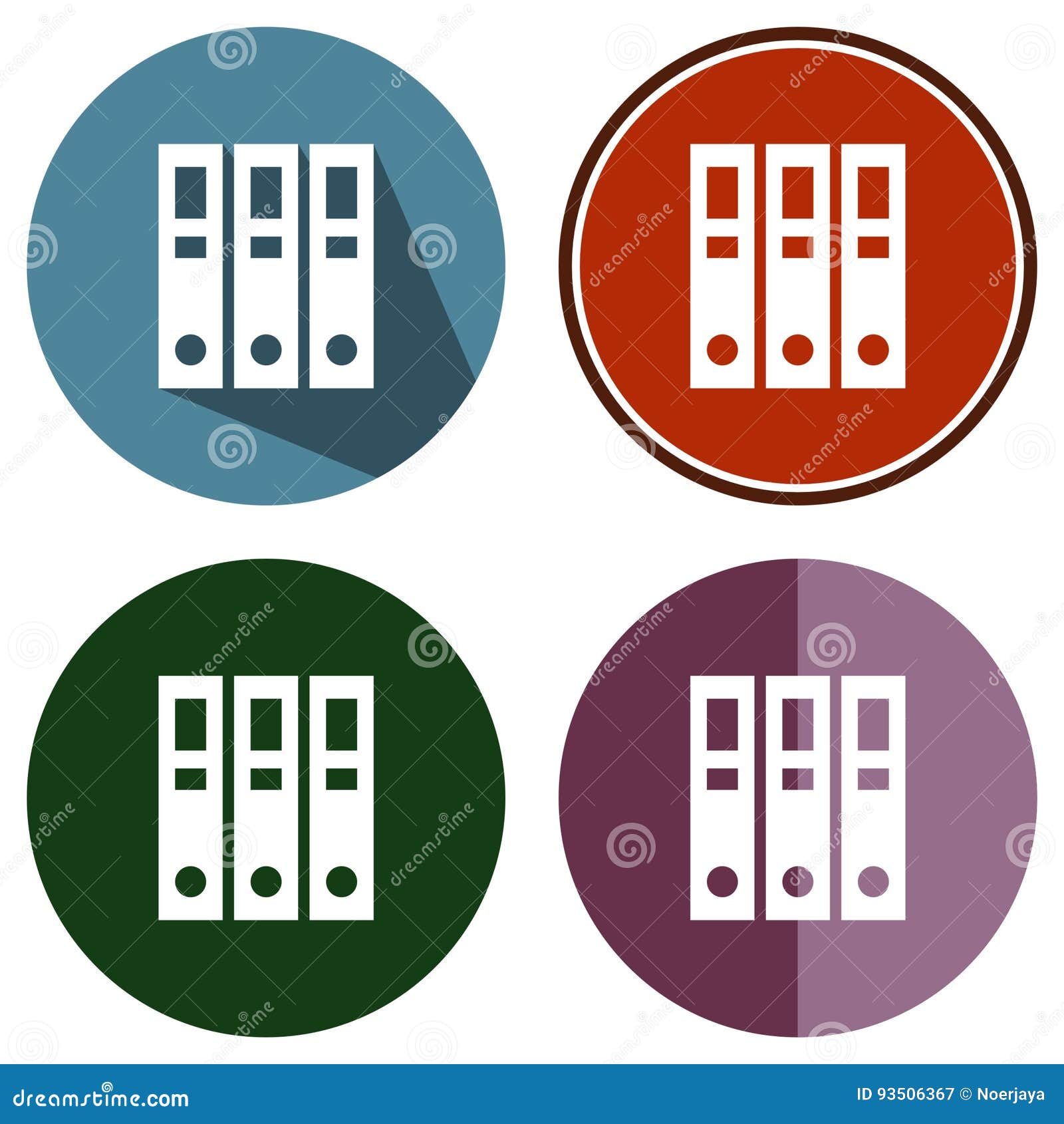 Icons flat archive stock illustration. Illustration of business - 93506367