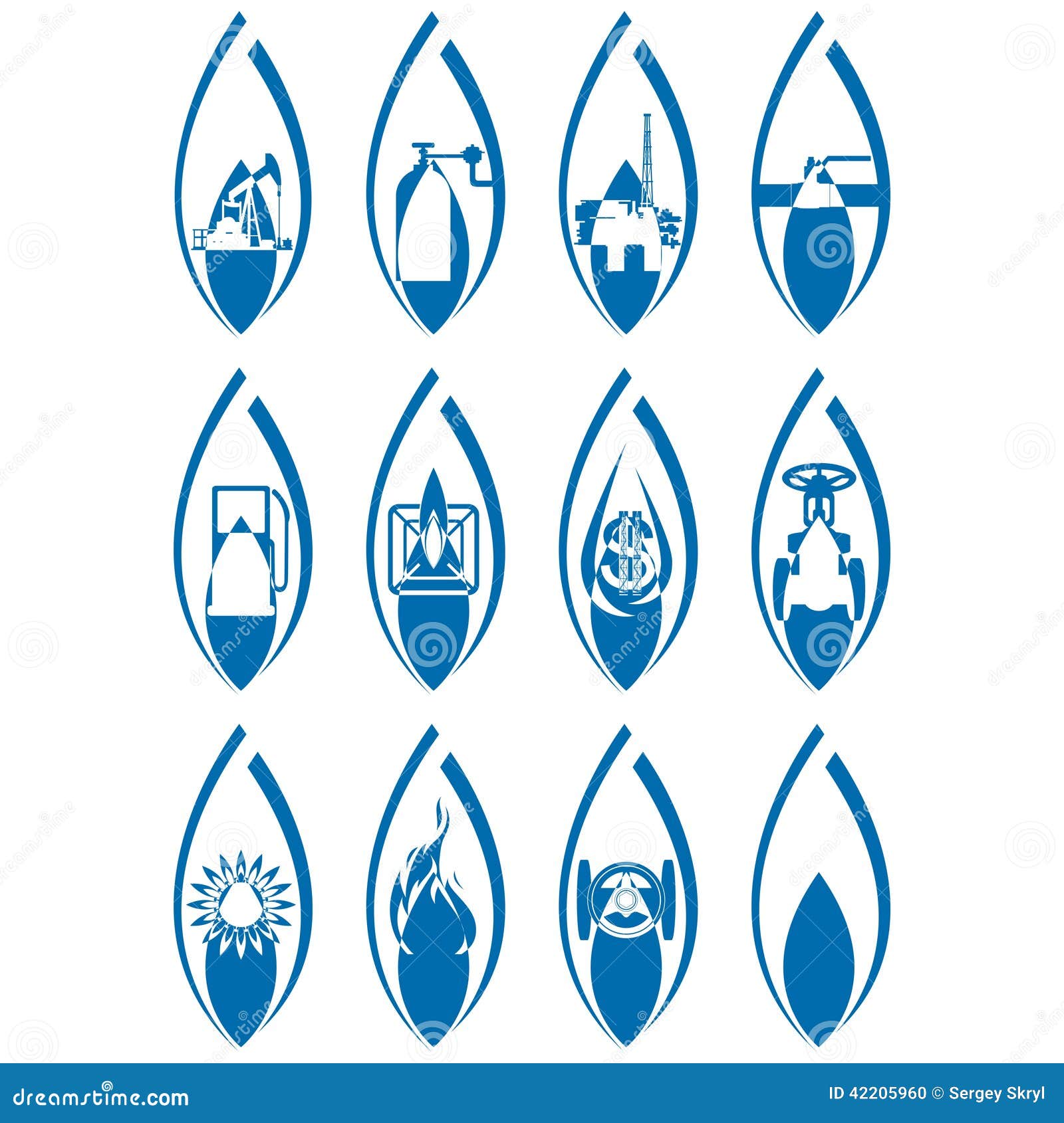 Icons gas industry stock vector. Illustration of background - 42205960