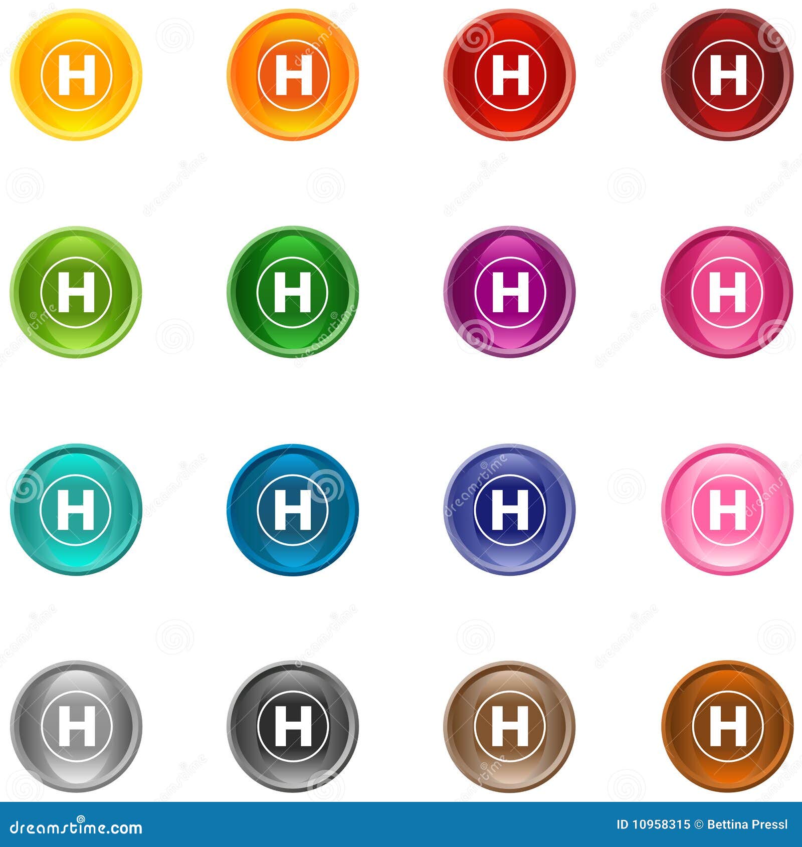 Icons H stock illustration. Illustration of icons, yellow - 10958315