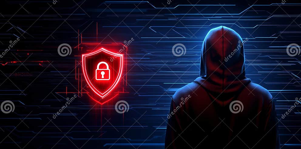 Icons for Hacker Attack Systems, Cybersecurity Holograms, and Locks ...