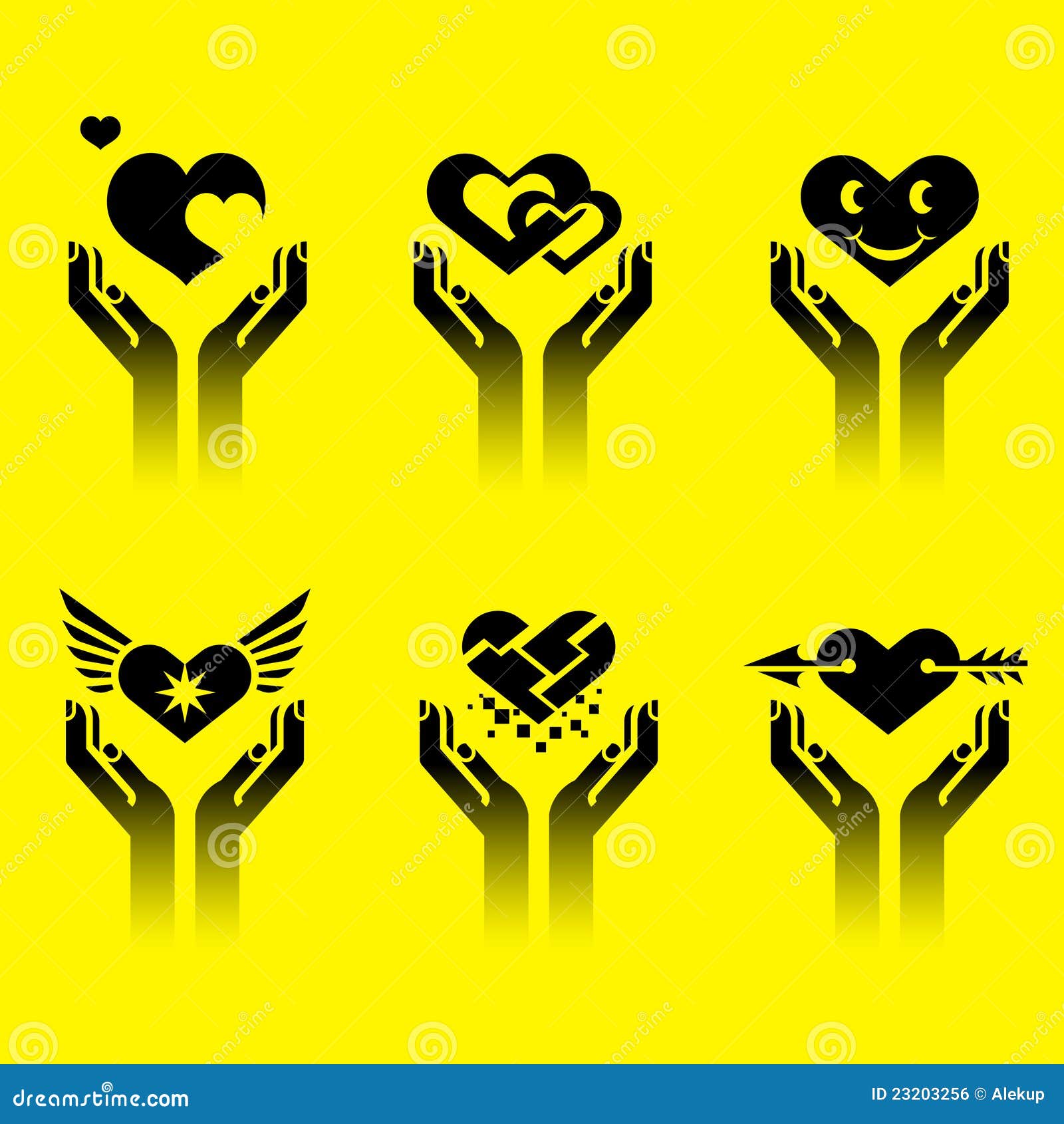 Icons of hands stock vector. Illustration of forever - 23203256