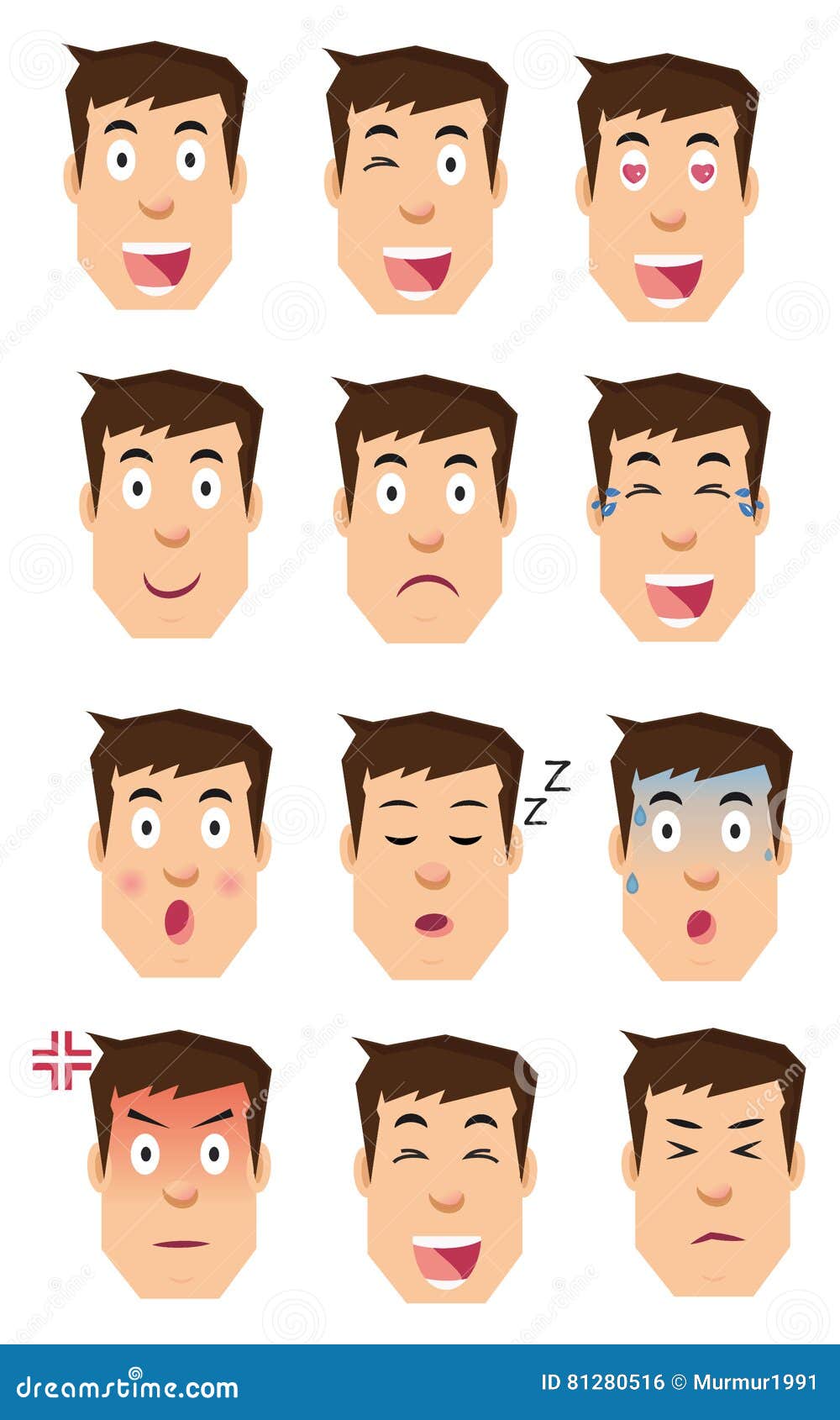 Human Emotions Vector. | CartoonDealer.com #77614942