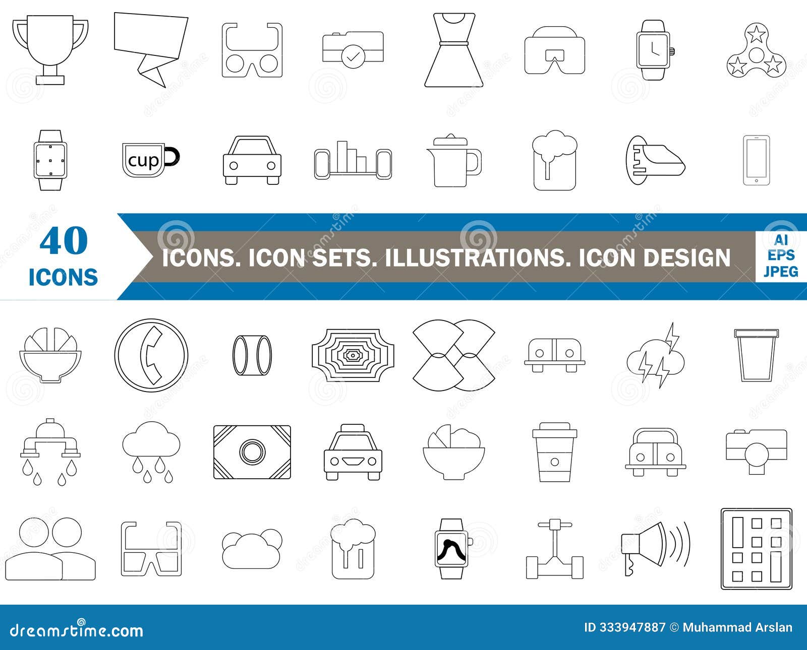 Icons, Icon Sets, Illustrations, Icon Design Vector Illustrator Set ...