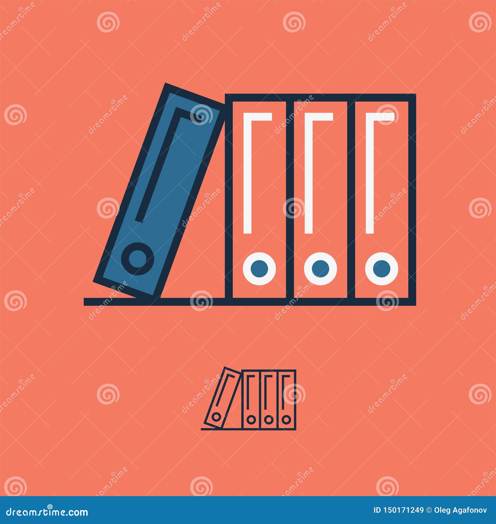 Accounts Department Icons Set in Trendy Line Style. Stock Illustration ...