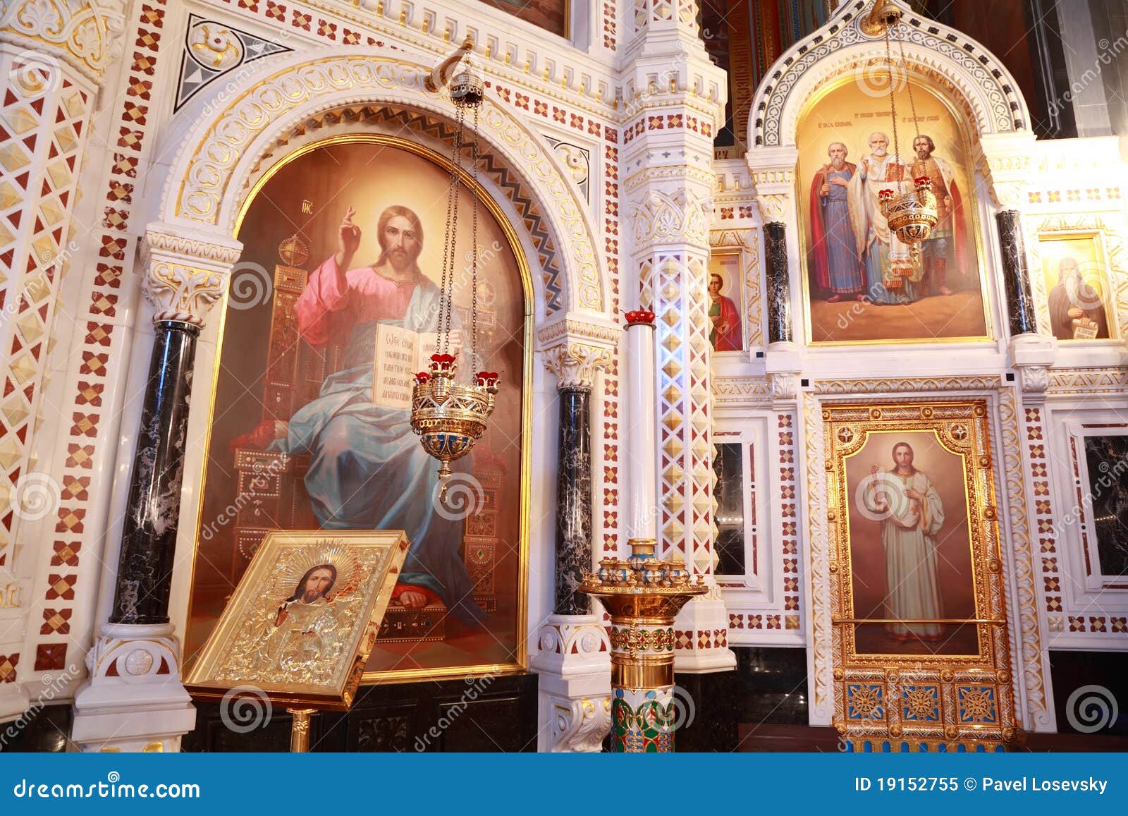 Icons Inside Cathedral of Christ the Saviour Editorial Image - Image of ...
