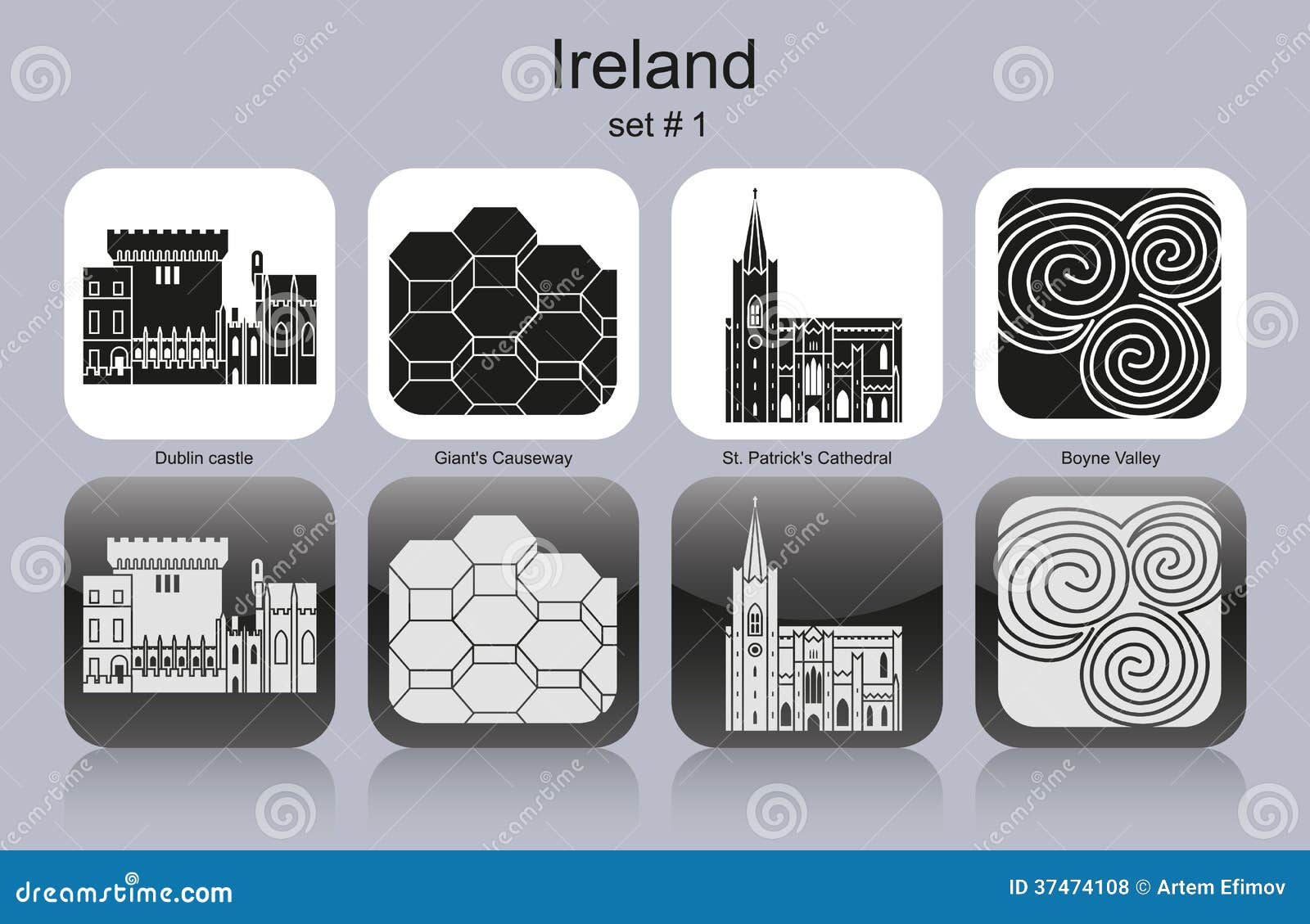 Icons of Ireland stock vector. Illustration of patrick - 37474108