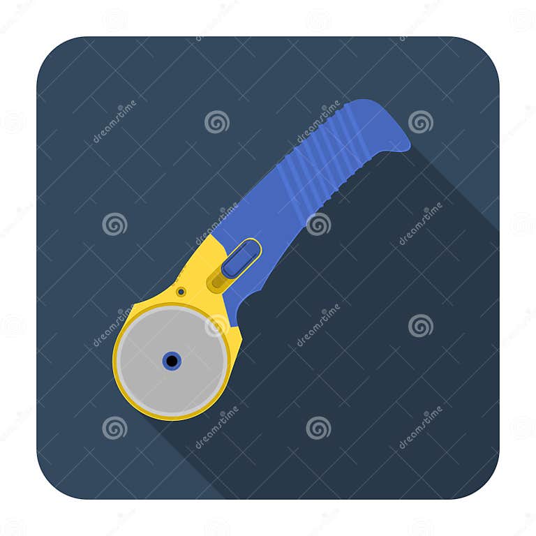 Icons Knife, Rotary Blade Cutter for Patchwork Stock Illustration ...