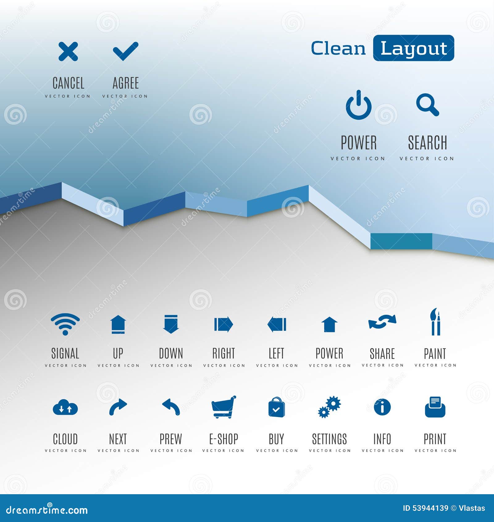 Icons Layout stock vector. Illustration of search, interface - 53944139