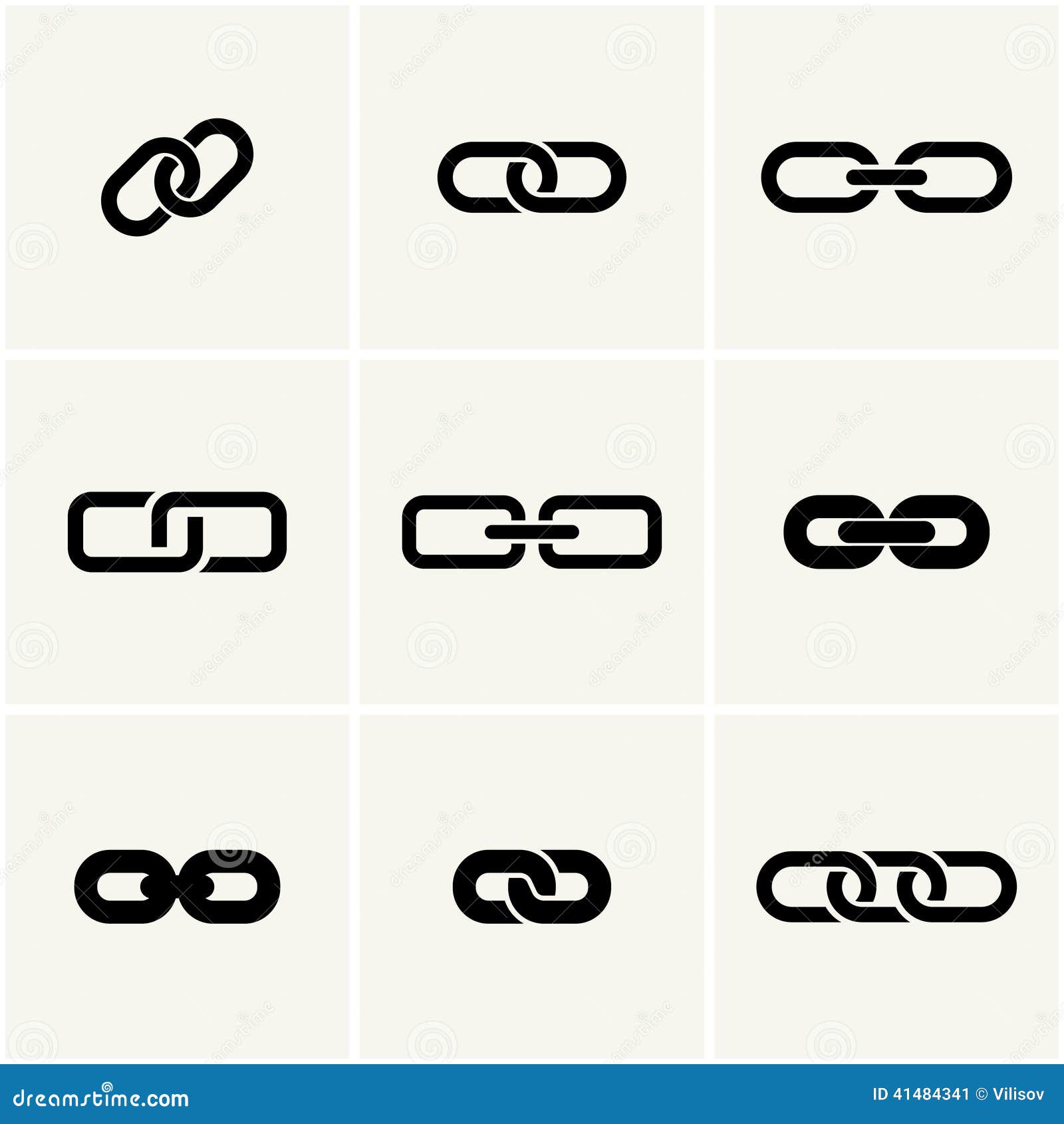 Icons of link stock vector. Illustration of connection - 41484341