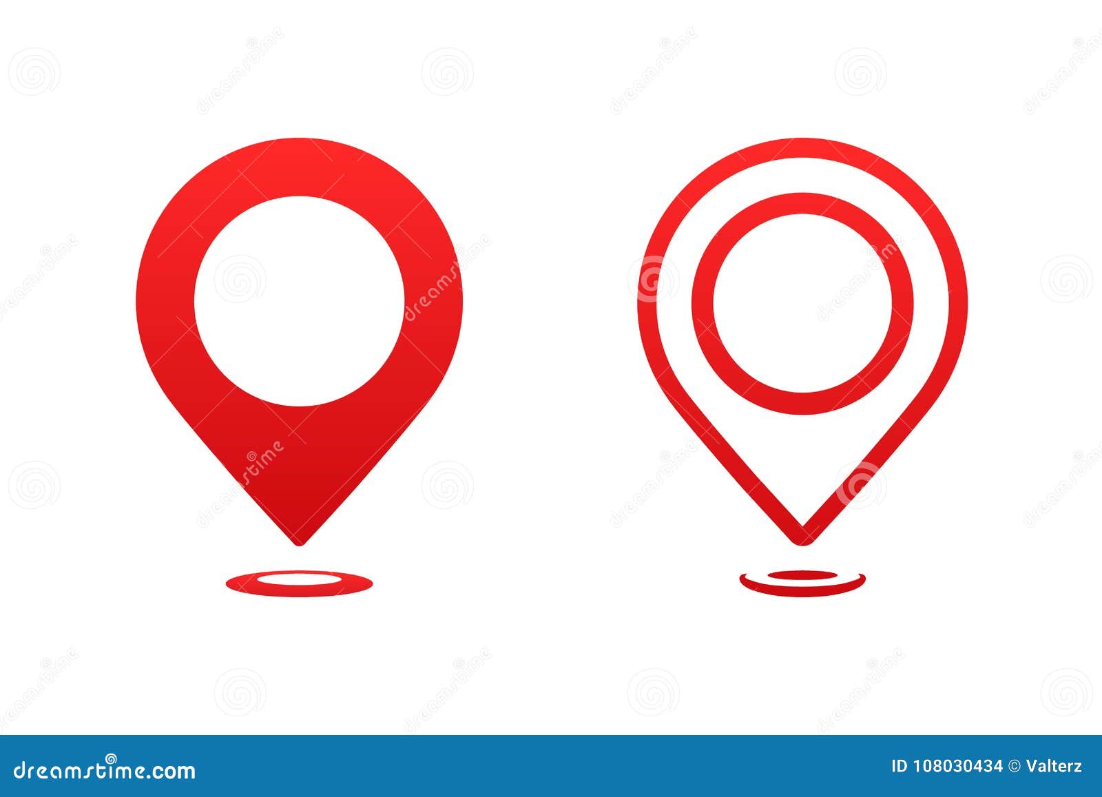 Icons Map Pointer. Pointer Pin Marker for Travel Place Vector ...