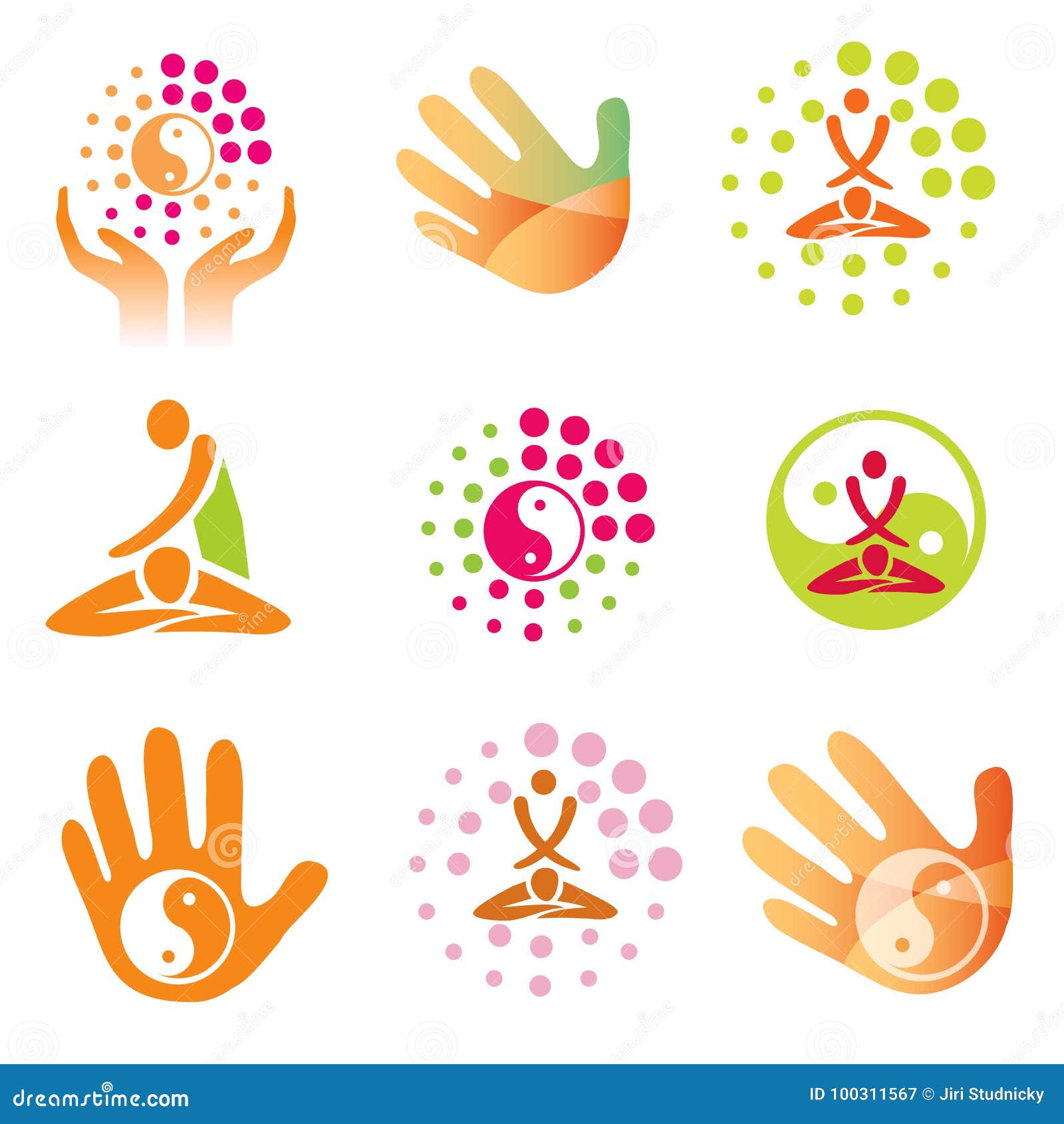 Icons massage health. stock vector. Illustration of figure - 100311567