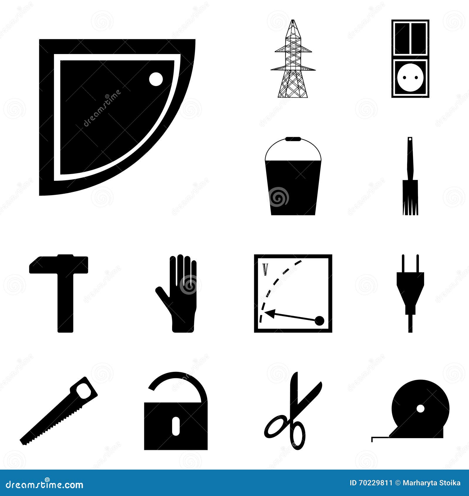 Icons Mending/ Icon Set Mending/ Icon Jacuzzi, Stock Vector ...