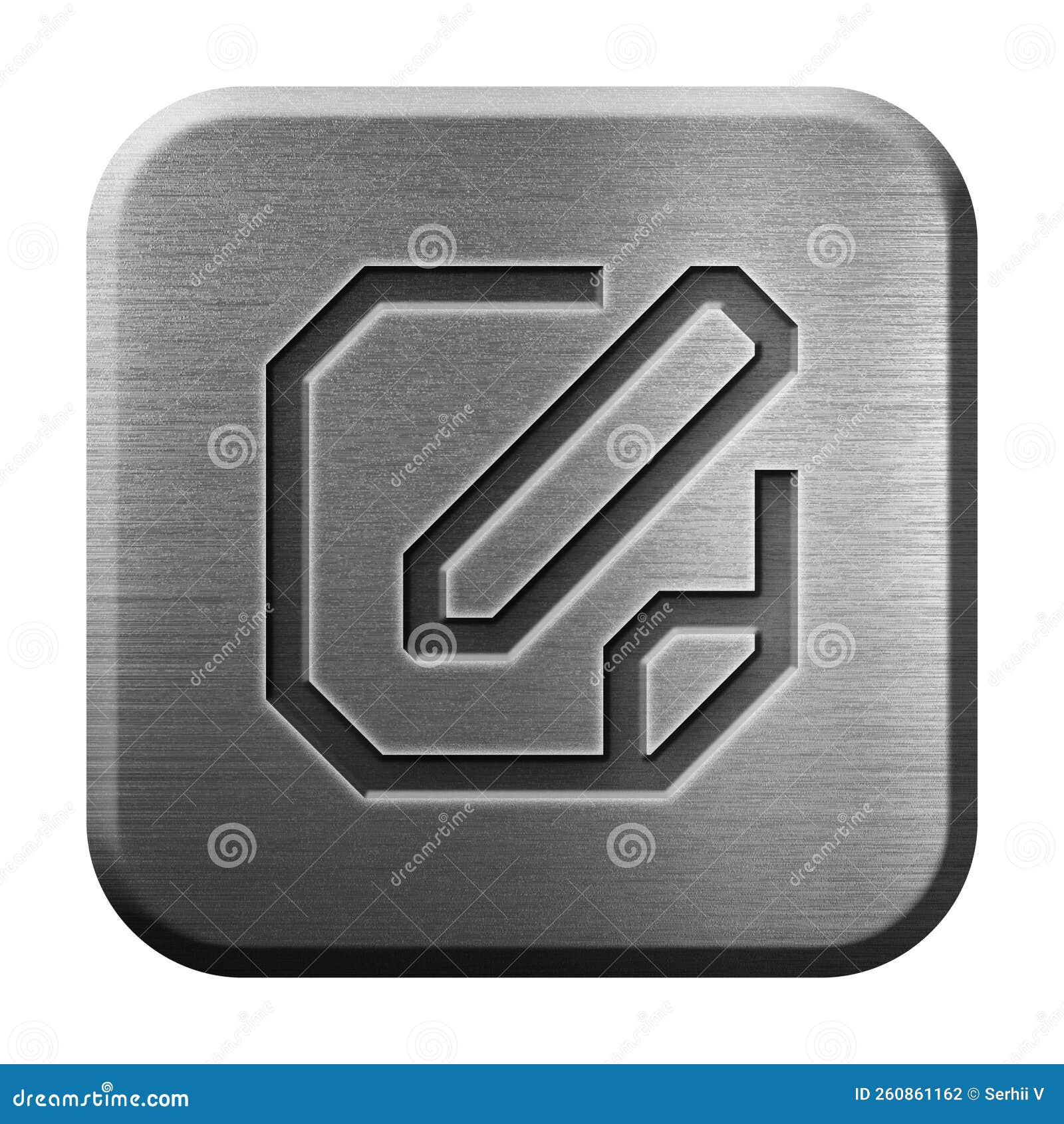 Icons with Metallic Structure Stock Photo - Image of mobile ...