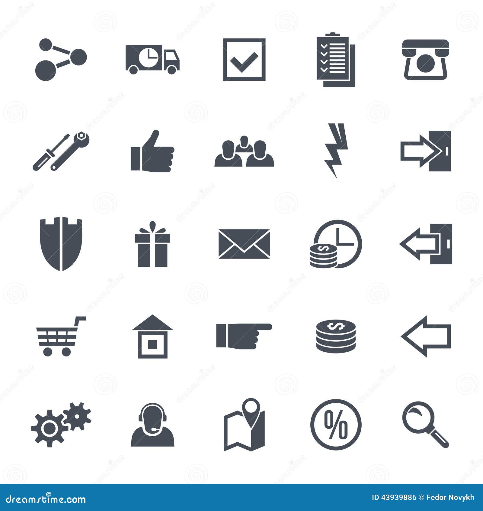 Icons Navigation Online Store Stock Vector - Illustration of mechanism ...