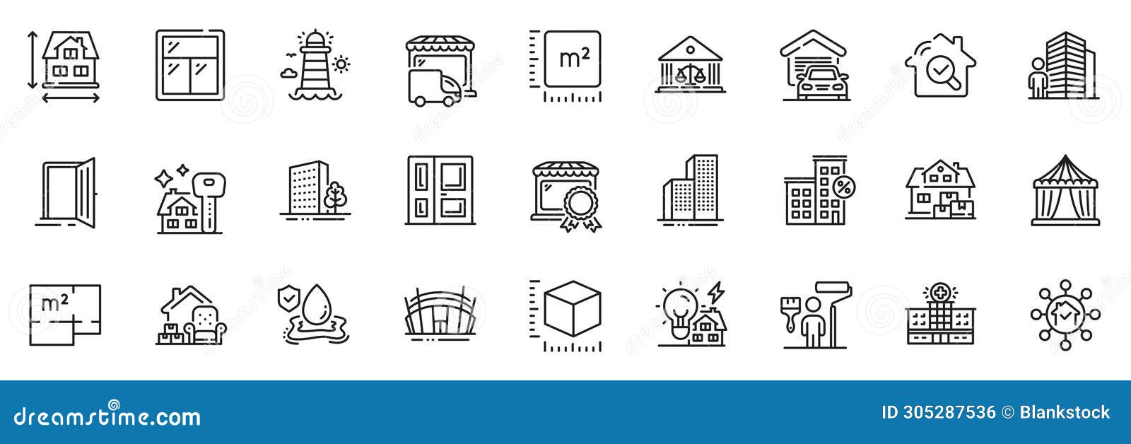 Dimension Line Icons. Square Meter, Area Size And Floor Plan Set ...