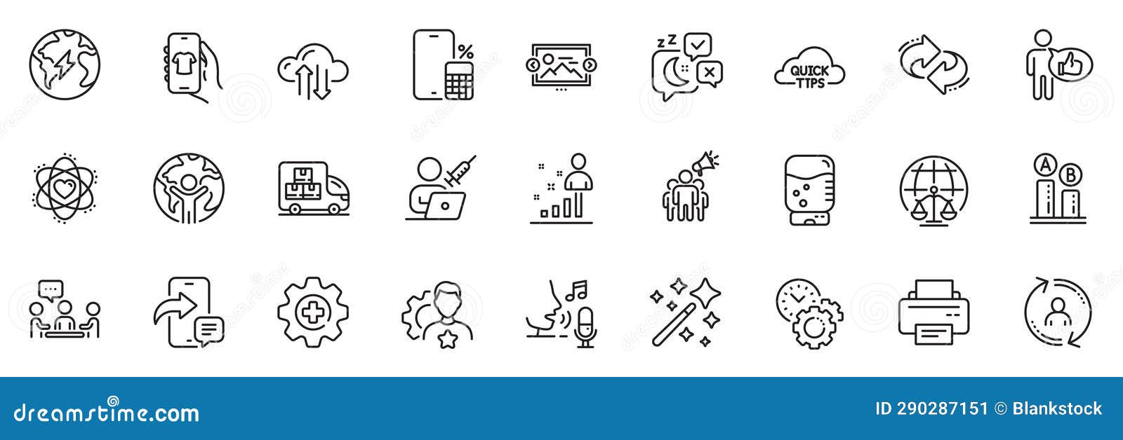 Icons Pack As Refresh, Electricity and Quick Tips Line Icons. for Web ...