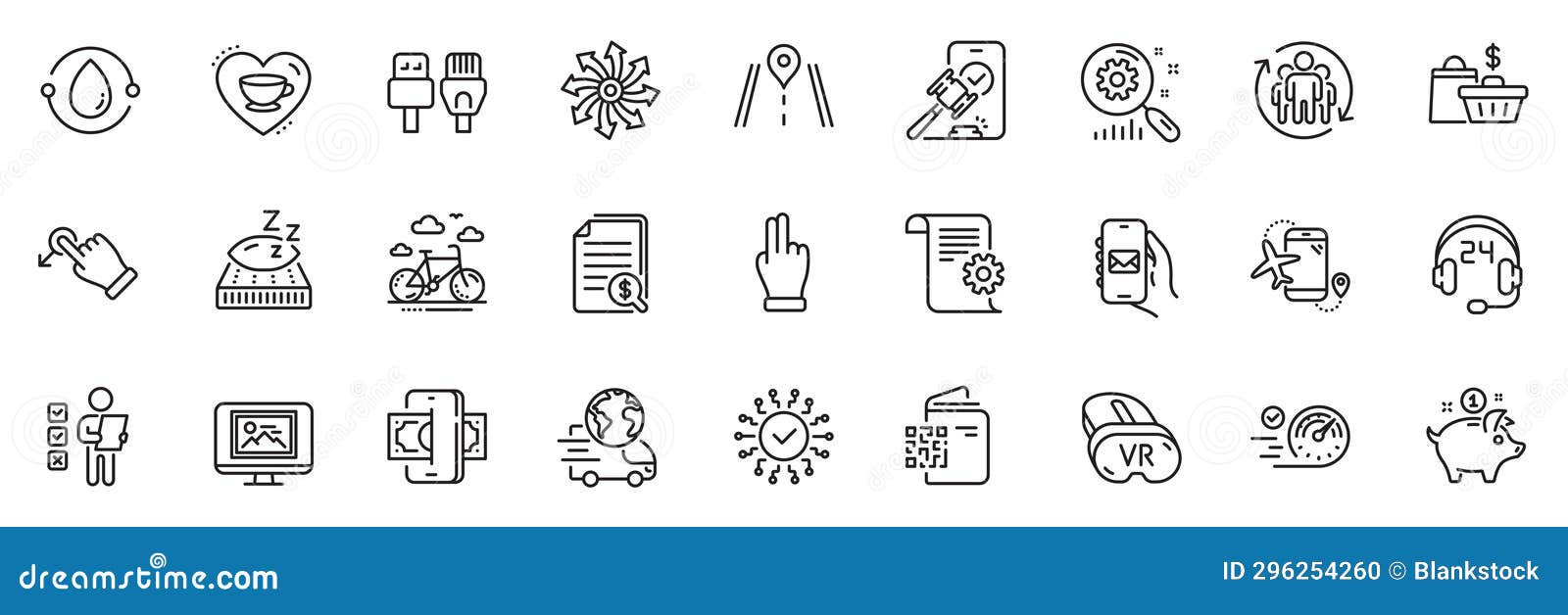 Icons Pack As Teamwork, Delivery Service and Mattress Line Icons. for ...