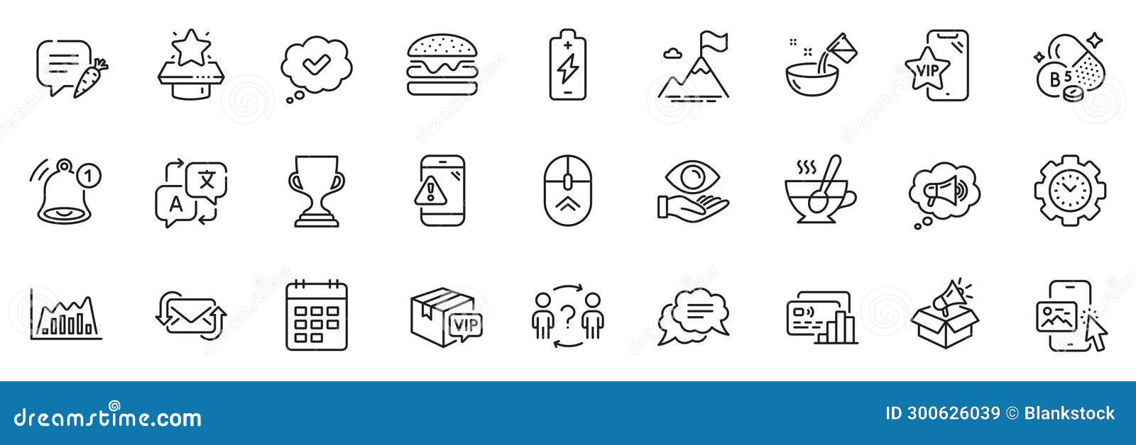 Icons Pack As Translate, Chat Bubble and Warning Message Line Icons ...