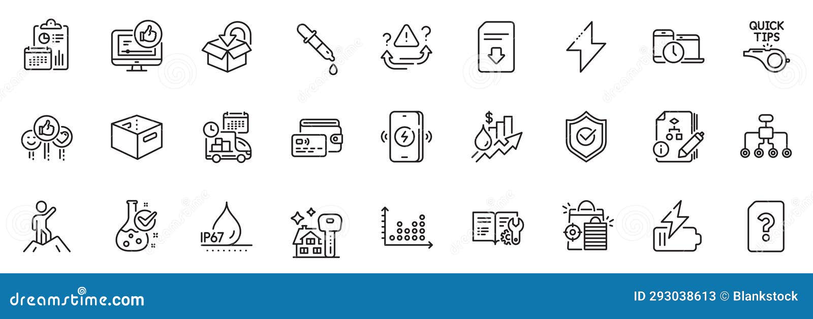 Icons Pack As Unknown File, Wireless Charging and Return Package Line ...