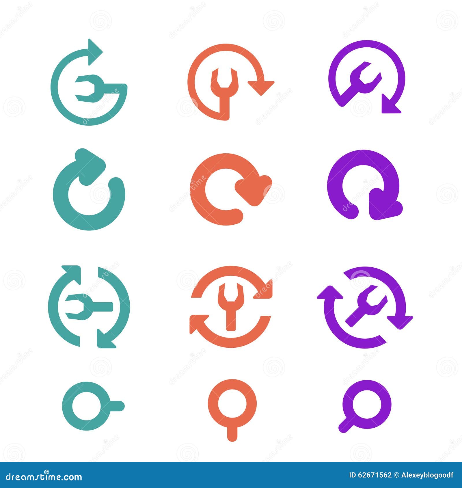 Restart Refresh Glossy Color App Icon Button Game Asset Theme Cartoon ...