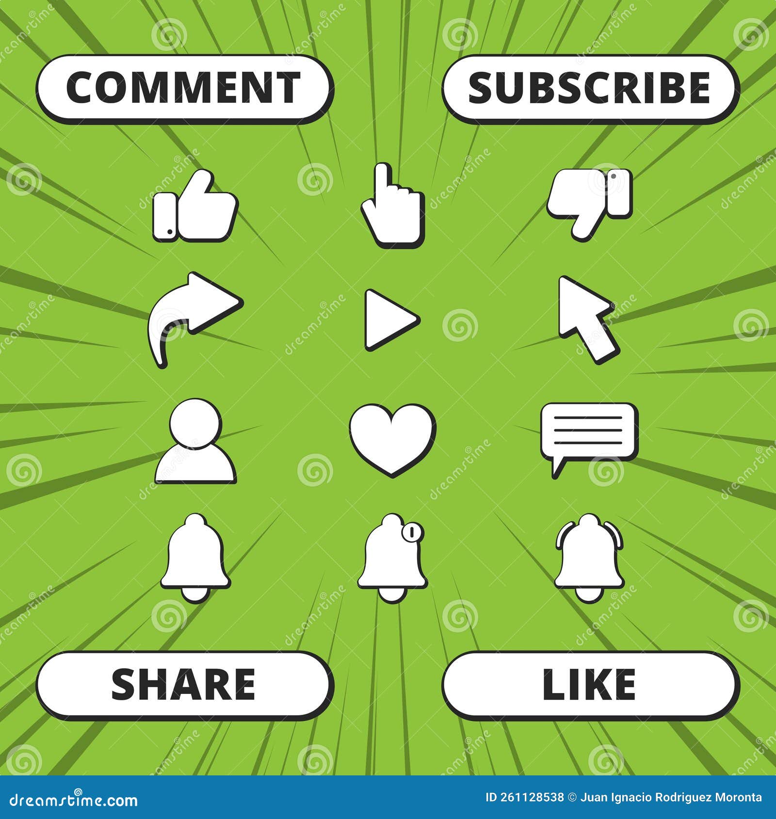 Icons Pack for Social Media and Channels, Like, Comment, Share ...