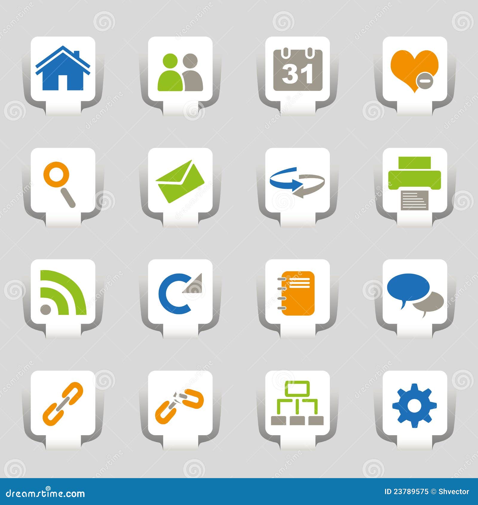 Icons Part 1 stock vector. Illustration of design, email - 23789575