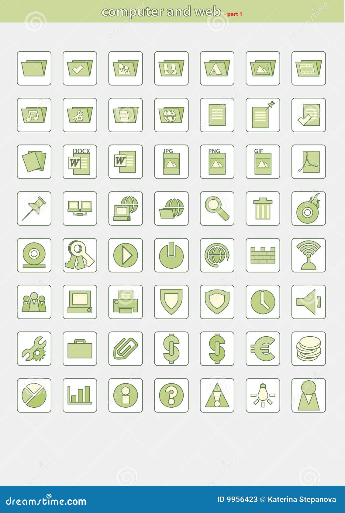 Icons_part1-border stock illustration. Illustration of media - 9956423