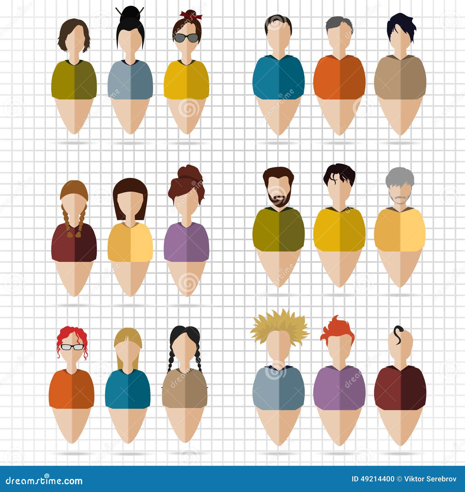 Icons with people stock vector. Illustration of couple - 49214400