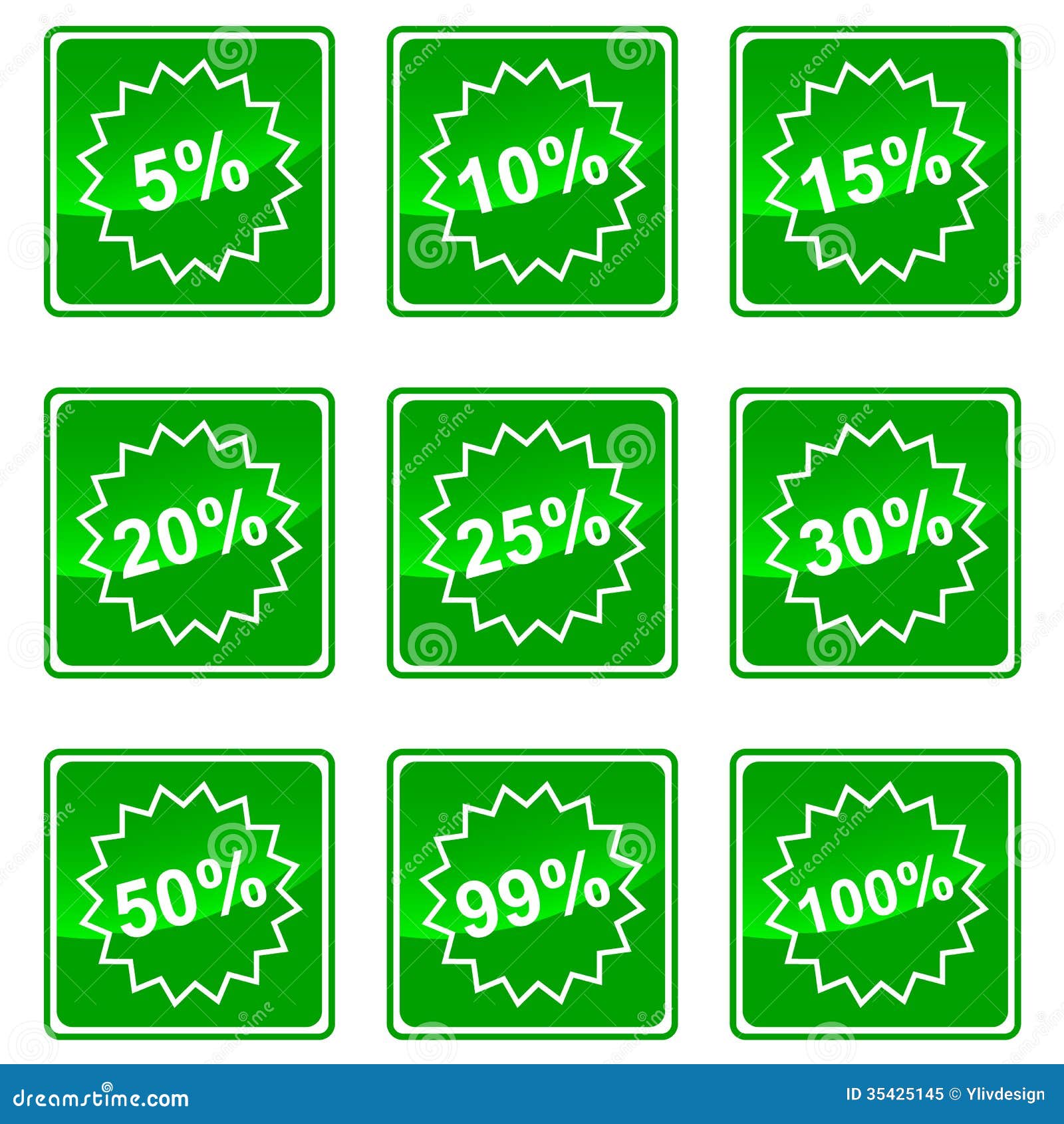 Icons with percent stock vector. Illustration of price - 35425145