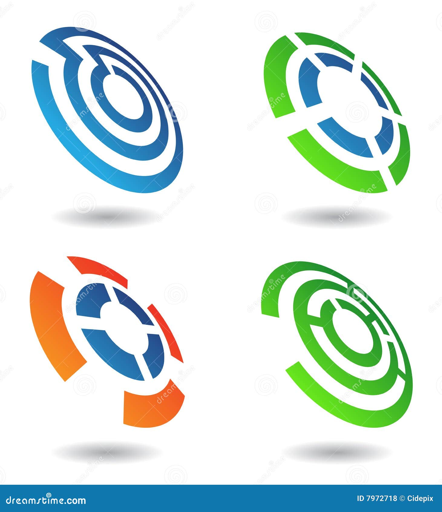 Icons in perspective stock vector. Illustration of collection - 7972718