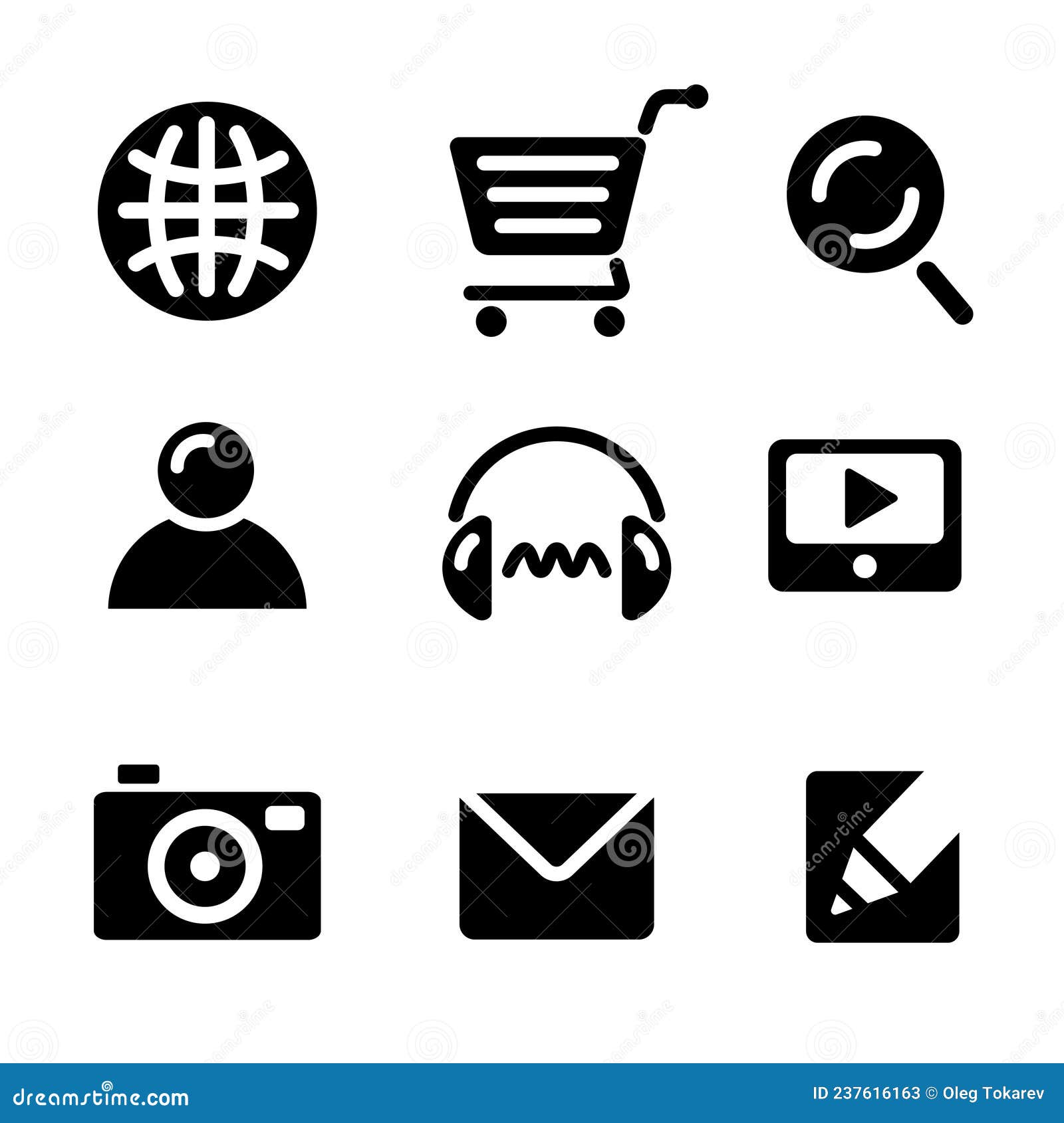 Icons and pictograms apps stock vector. Illustration of camera - 237616163
