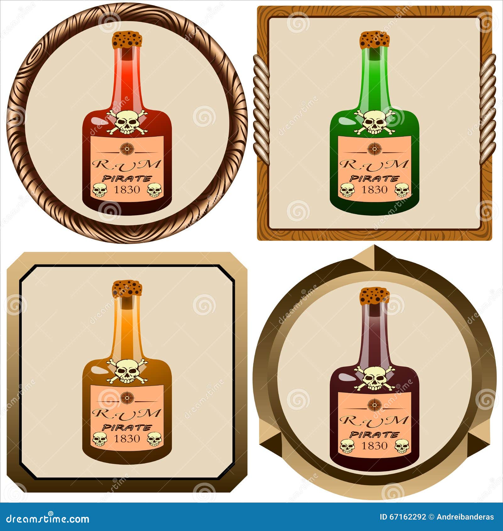 Icons with pirate rum stock vector. Illustration of party - 67162292