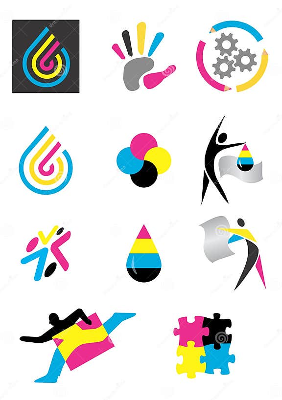 Icons_print_design stock vector. Illustration of logo - 22774666