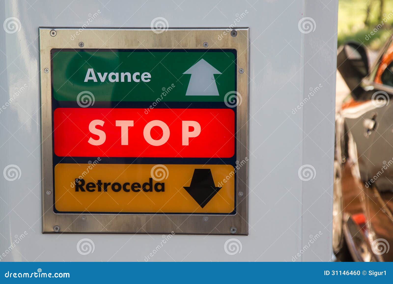 Icons Progress Indicators Go Back and Stop on. Stock Photo - Image of ...