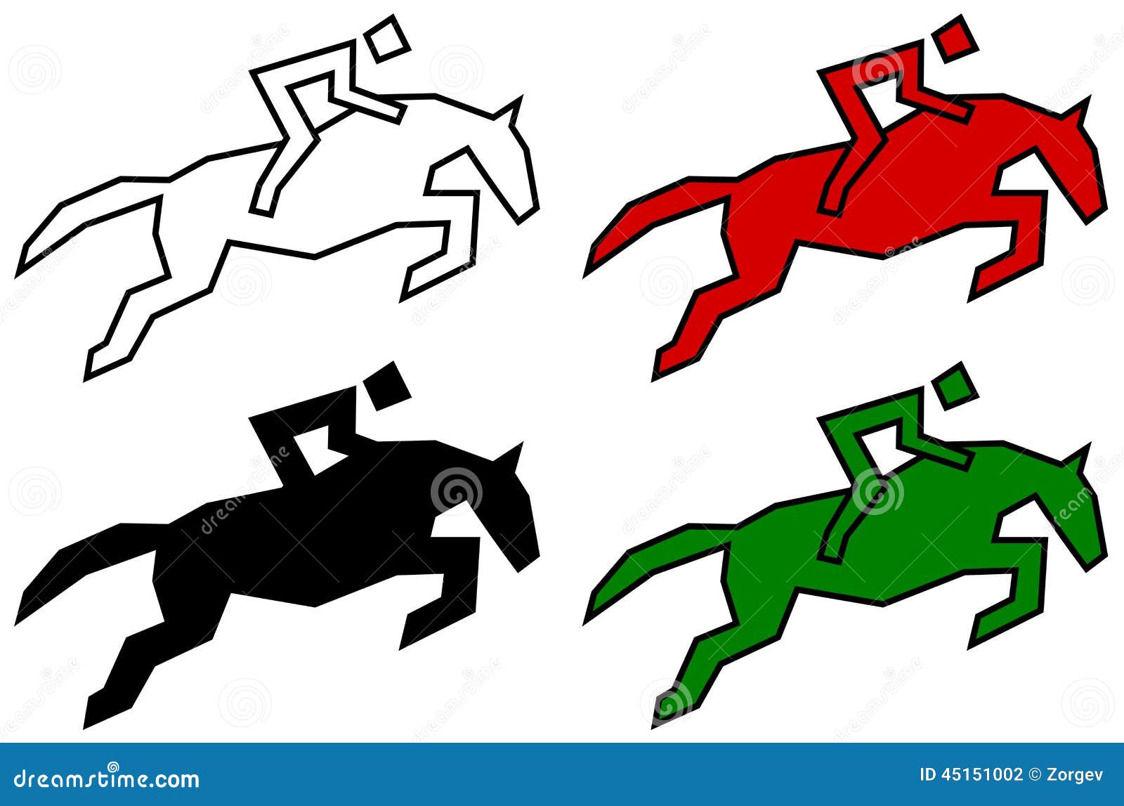 Icons for racecourse stock illustration. Illustration of racer - 45151002
