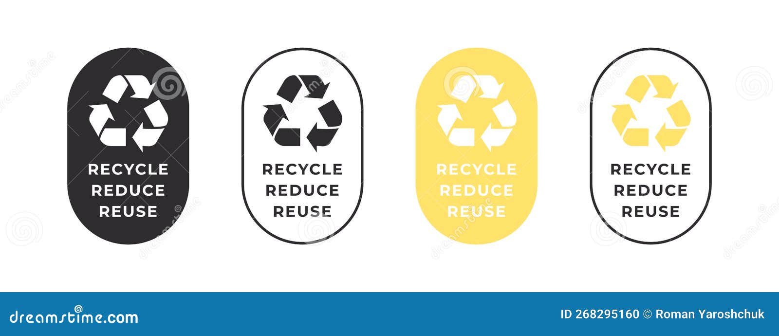 Icons of Recycled. Icons Denoting Made from Recycled Materials ...