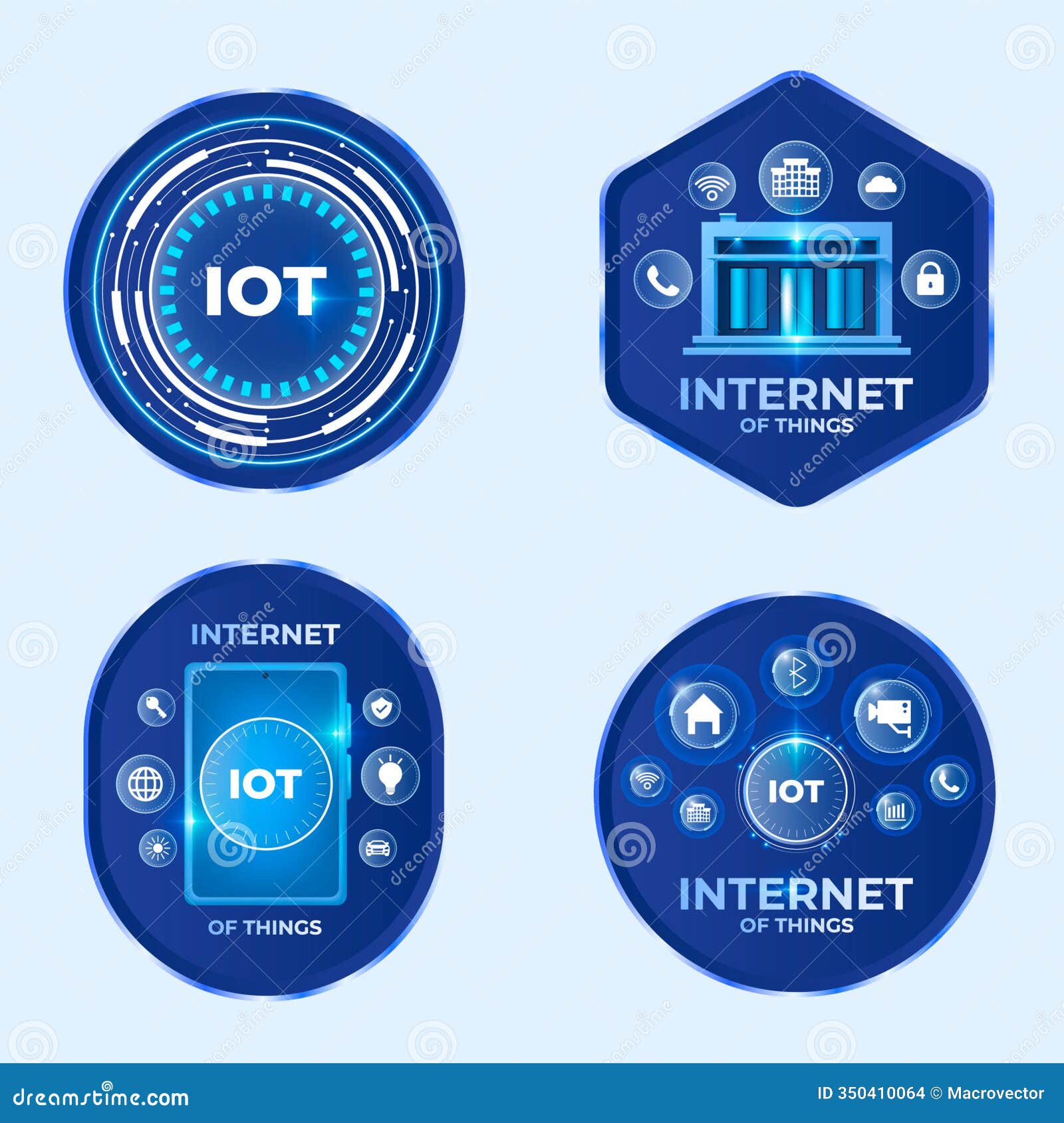Icons Representing Internet of Things (IoT Stock Illustration ...