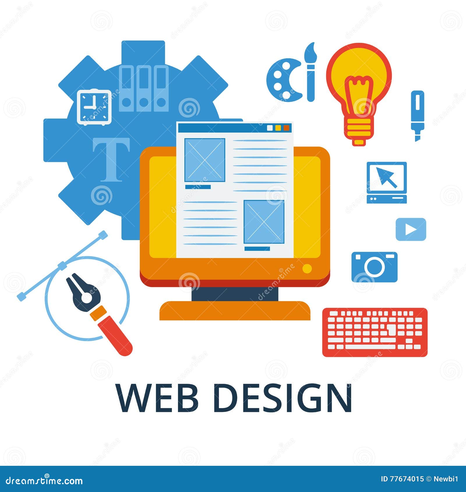 Icons for Responsive Web Design and Graphic Design. Stock Vector ...