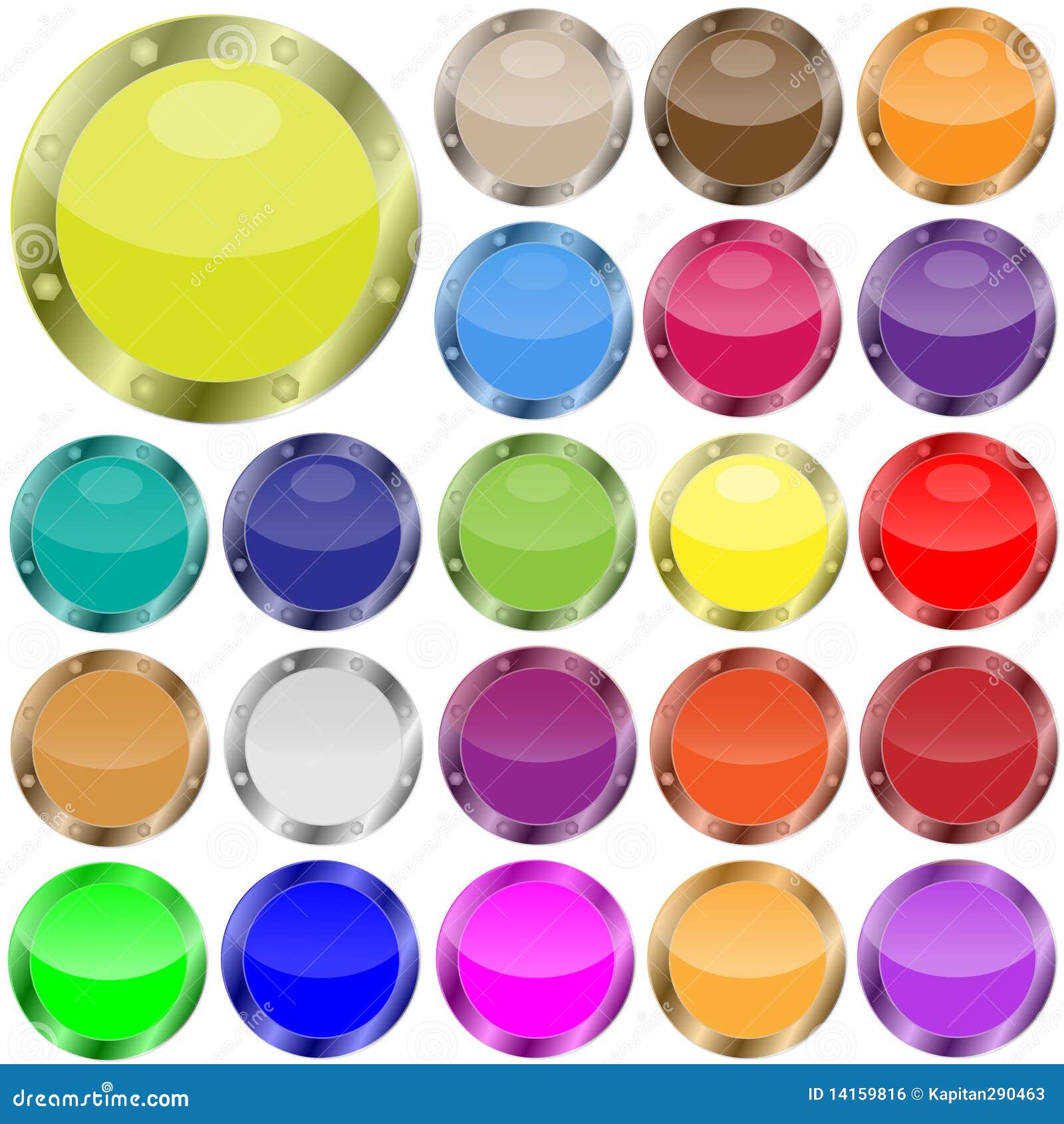 Icons of the round form stock vector. Illustration of window - 14159816