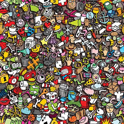 Icons seamless pattern stock illustration. Illustration of element ...