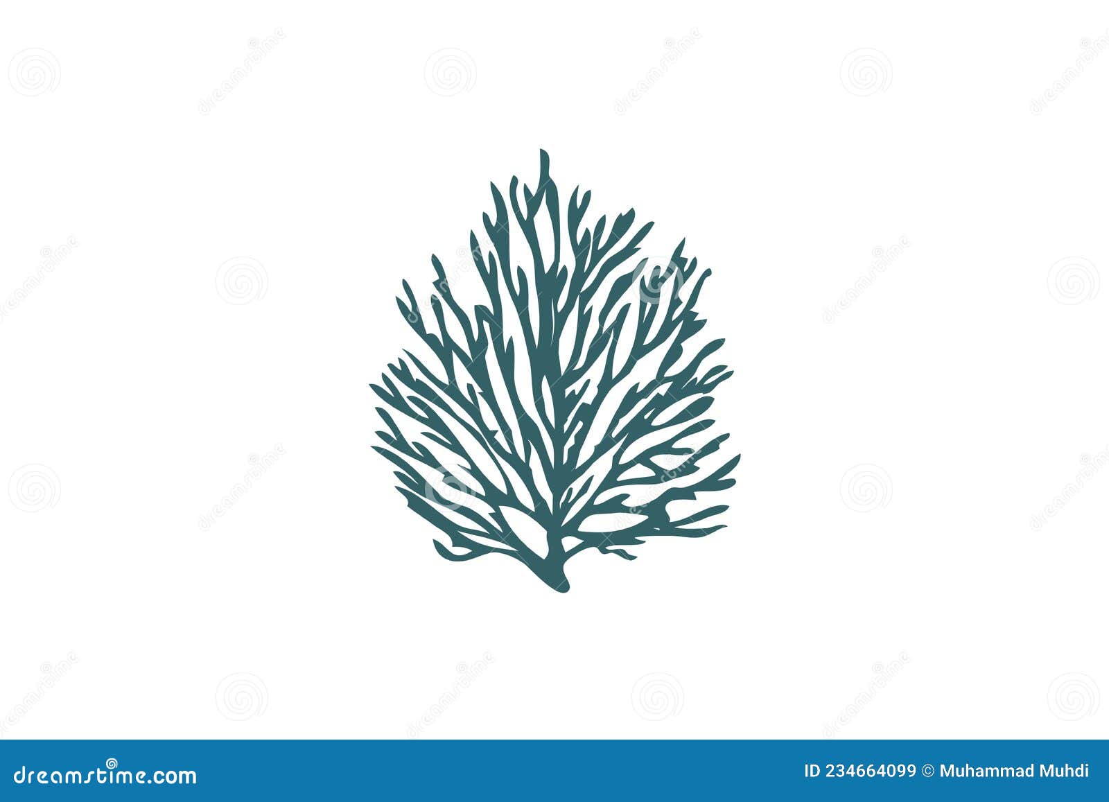 Icons, Seaweed, Corals, Logos, Neurons And Algae With Simple ...