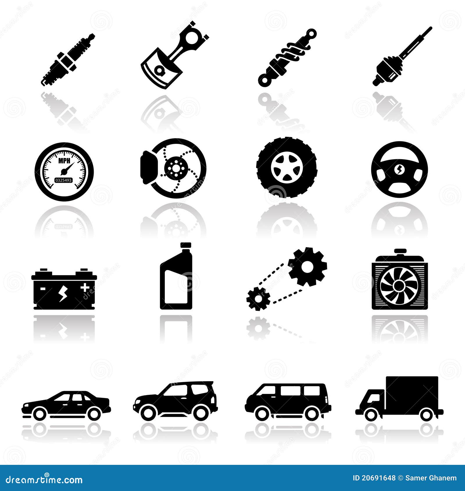 Icons set auto parts stock illustration. Illustration of simplified ...