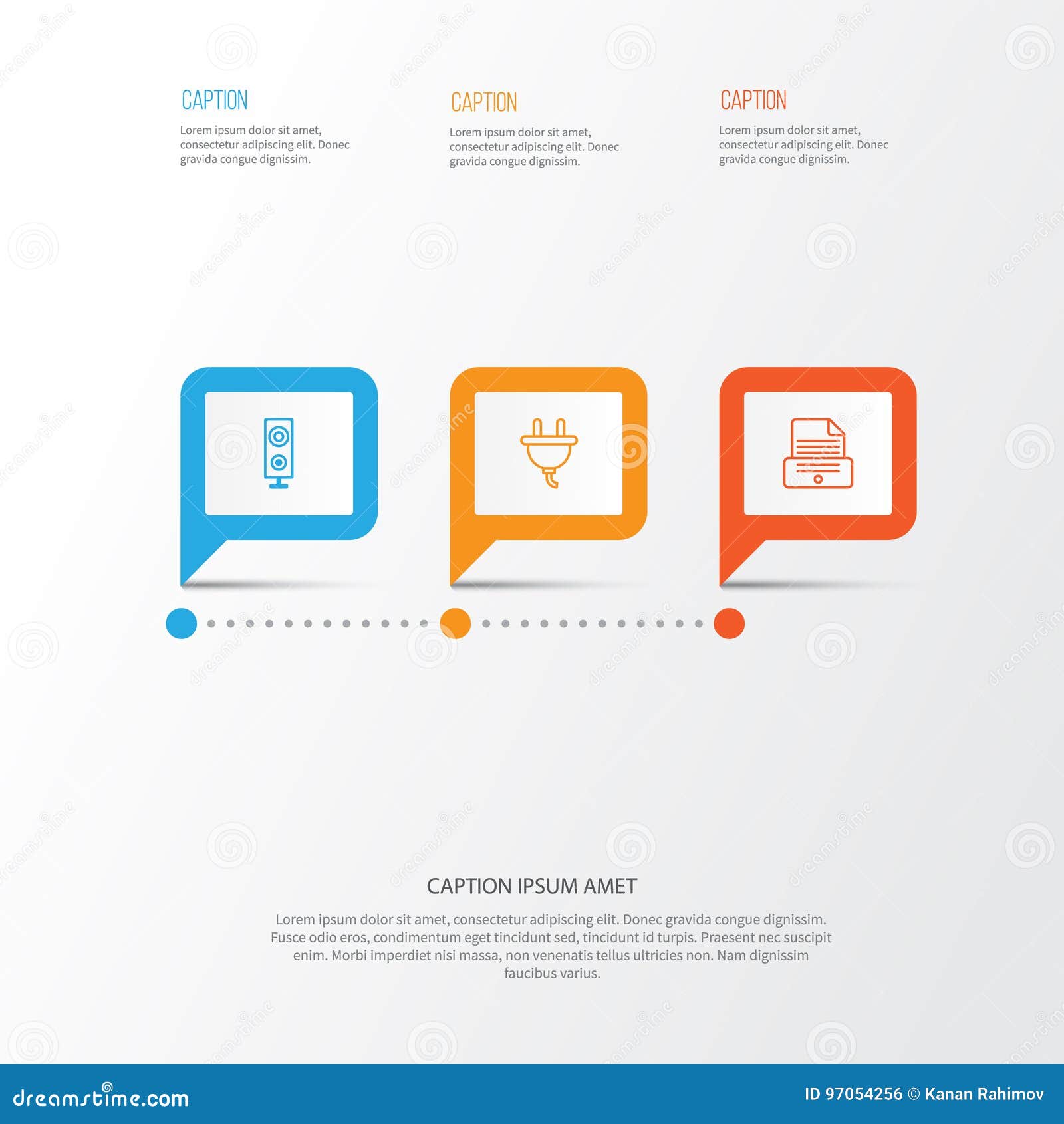 Icons Set. Collection of Socket, Speaker, Printer and Other Elements ...