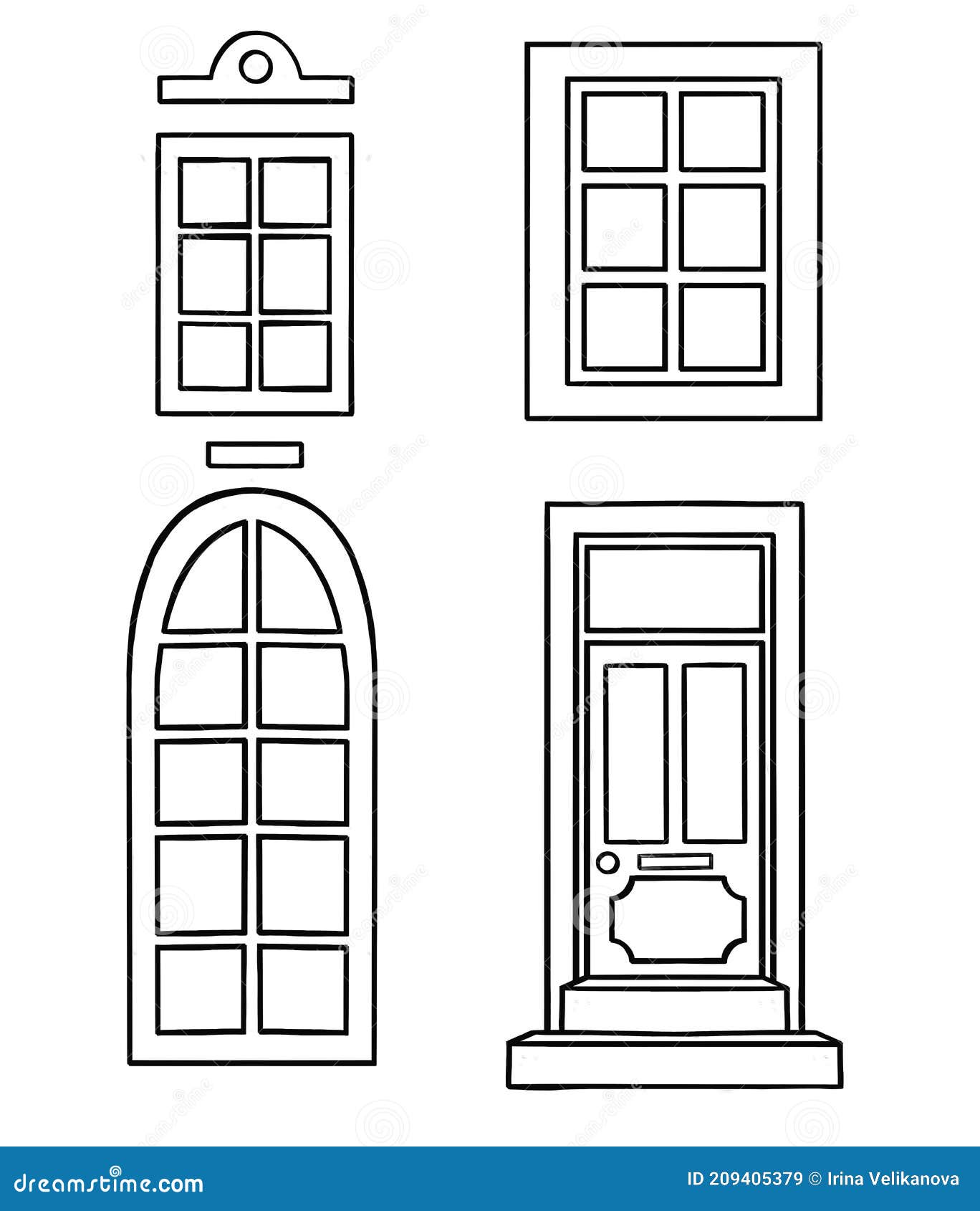 Icons Set of Different Types of Windows Stock Illustration ...
