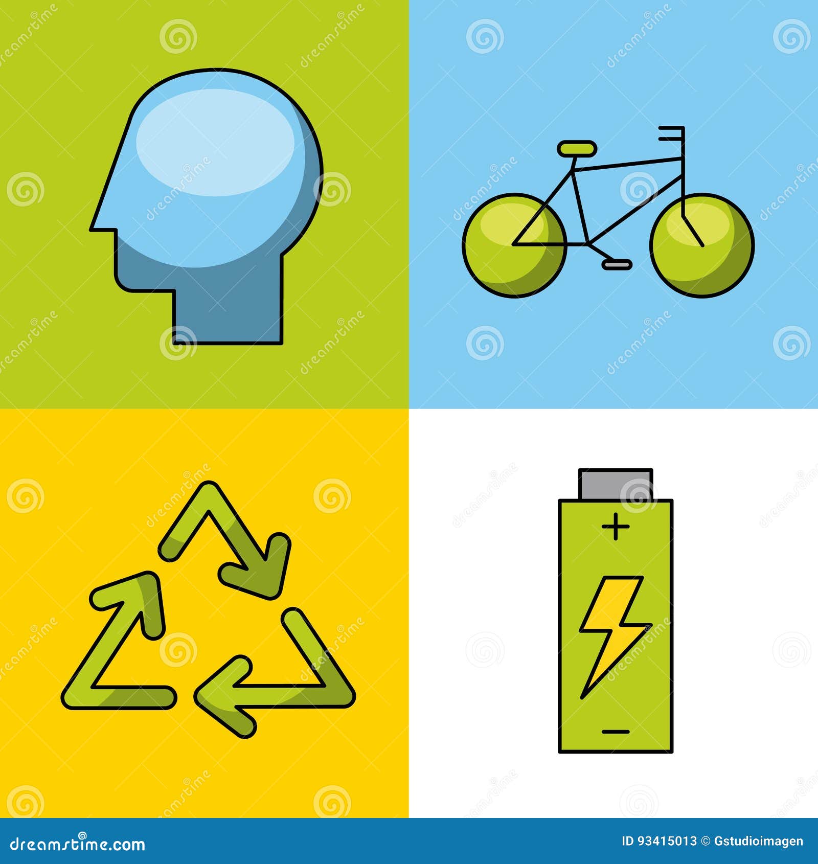 Icons set energy stock vector. Illustration of power - 93415013