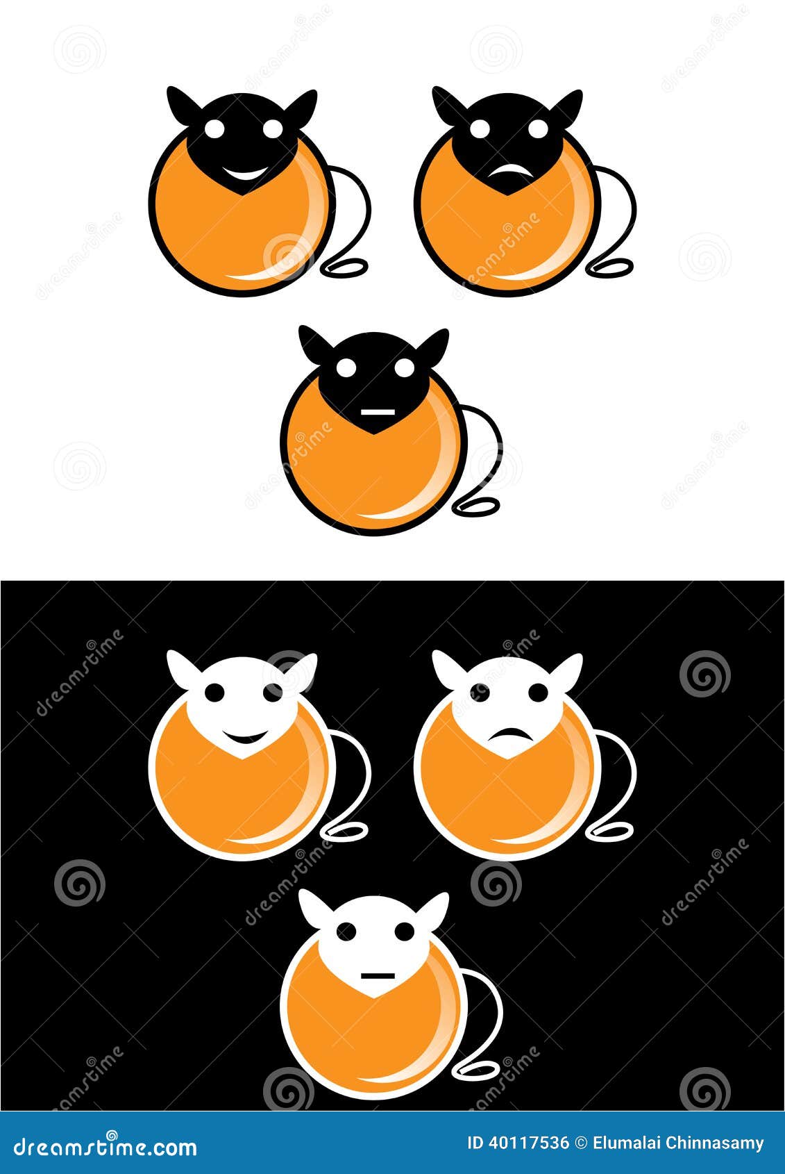 Normal Face And Freckle Face Vector Illustration | CartoonDealer.com ...