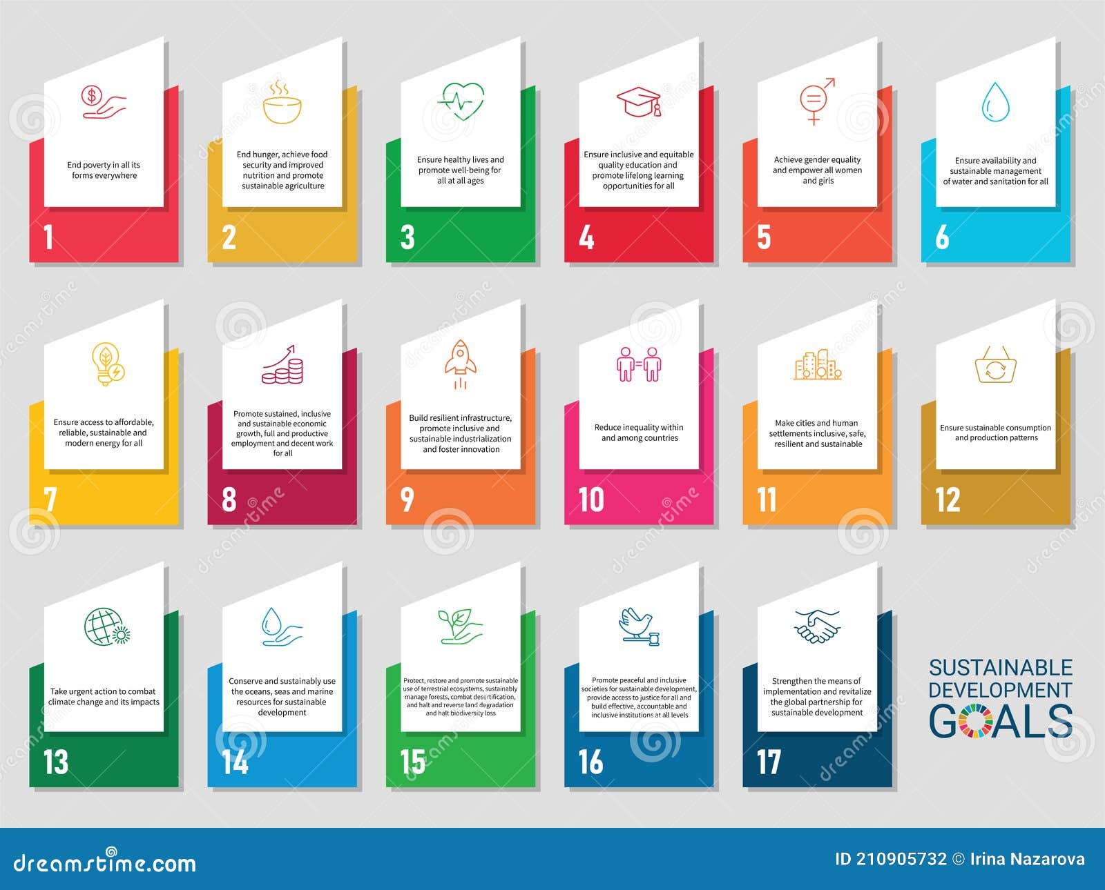 Icons Set .Sustainable Development Goals. Vector EPS Stock Vector ...