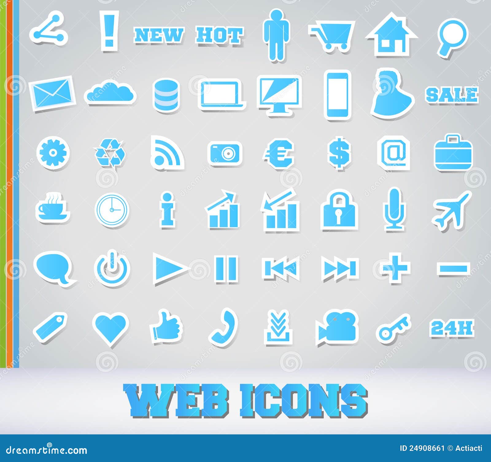 Icons Set for Web Applications Stock Illustration - Illustration of ...