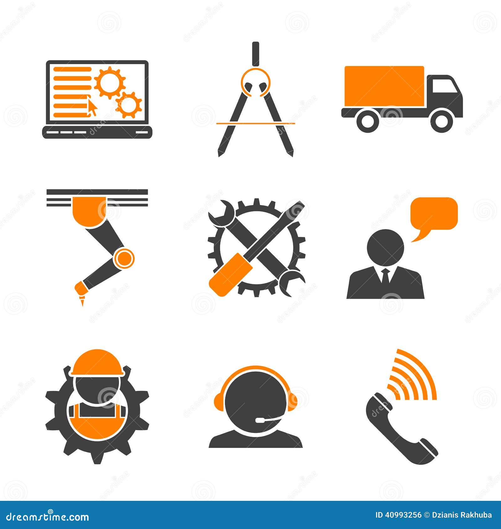 Icons stock vector. Illustration of industry, customer - 40993256